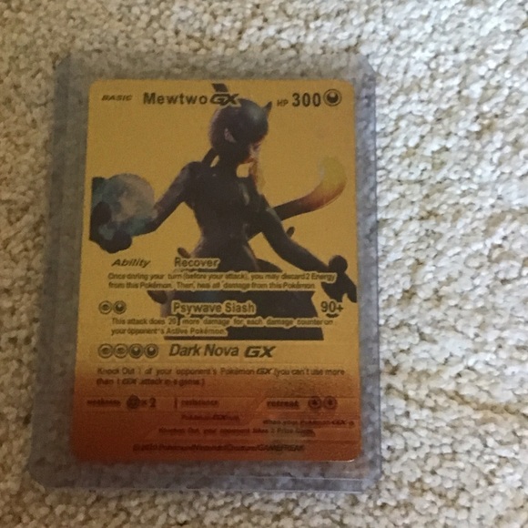 Media | Mewtwo Gx Pokmon Card Gold | Poshmark